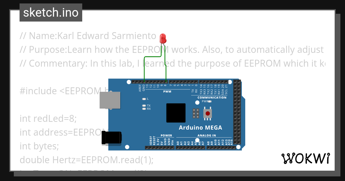 Lab_4 (EEPROM) - Wokwi ESP32, STM32, Arduino Simulator