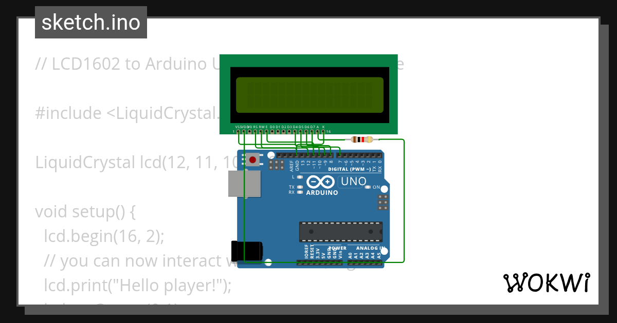 LCD ( Adv ) - Wokwi ESP32, STM32, Arduino Simulator