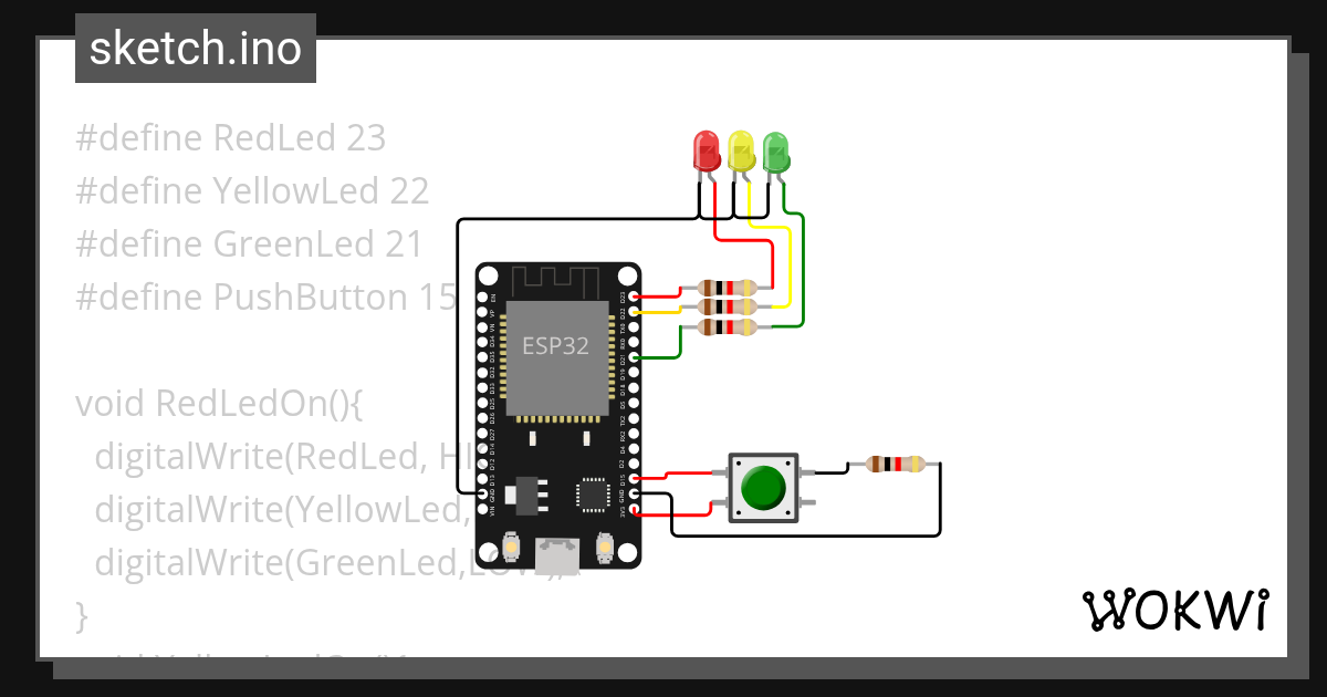 Challenge3.1 - Wokwi ESP32, STM32, Arduino Simulator