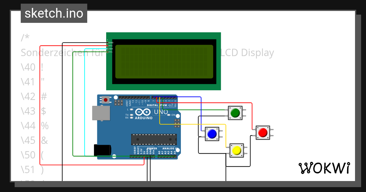 Configurable Display Menu - Wokwi Arduino and ESP32 Simulator