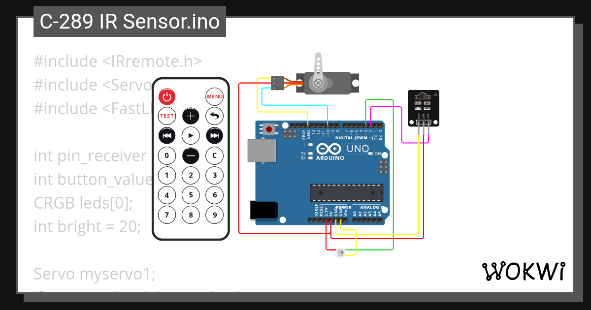 C-289 IR Sensor.ino - Wokwi ESP32, STM32, Arduino Simulator