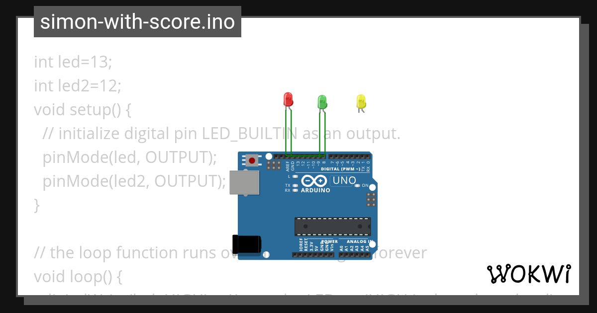 Simon With O Wokwi Esp32 Stm32 Arduino Simulator