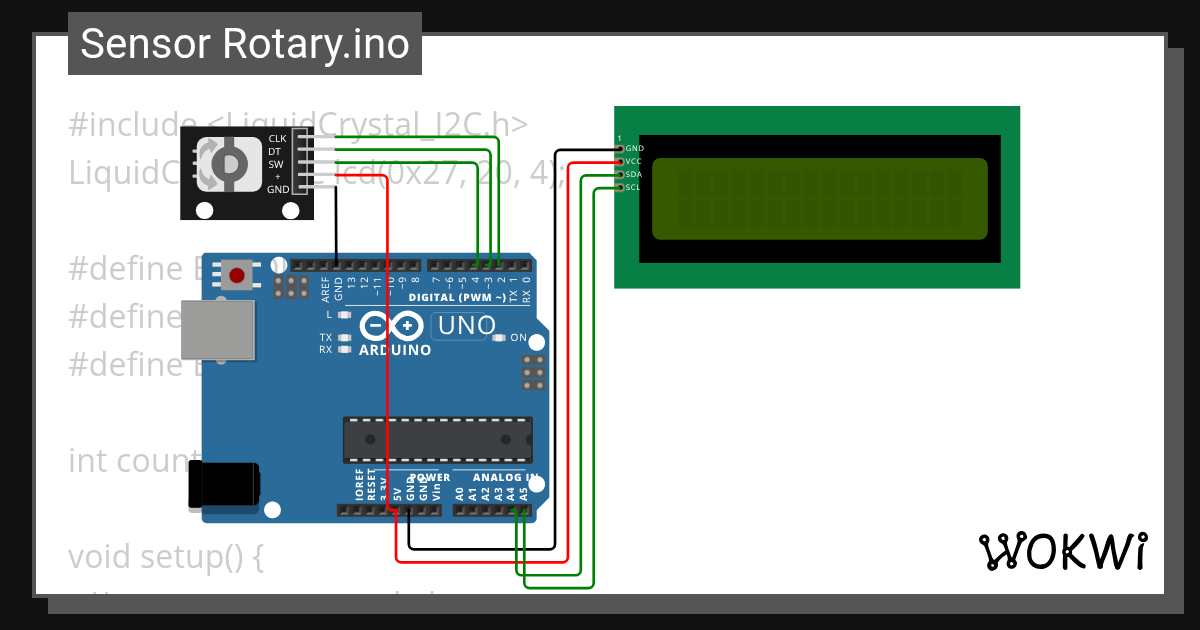 Sensor Rotary.ino - Wokwi ESP32, STM32, Arduino Simulator