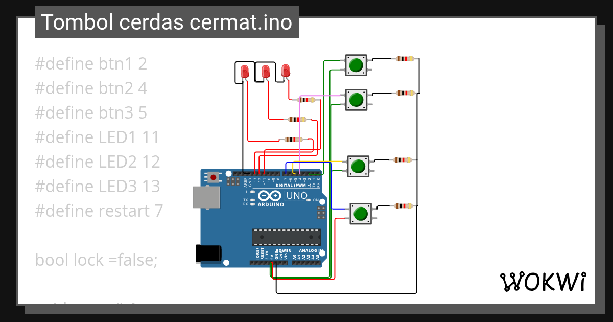 Tombol cerdas cermat.ino - Wokwi ESP32, STM32, Arduino Simulator