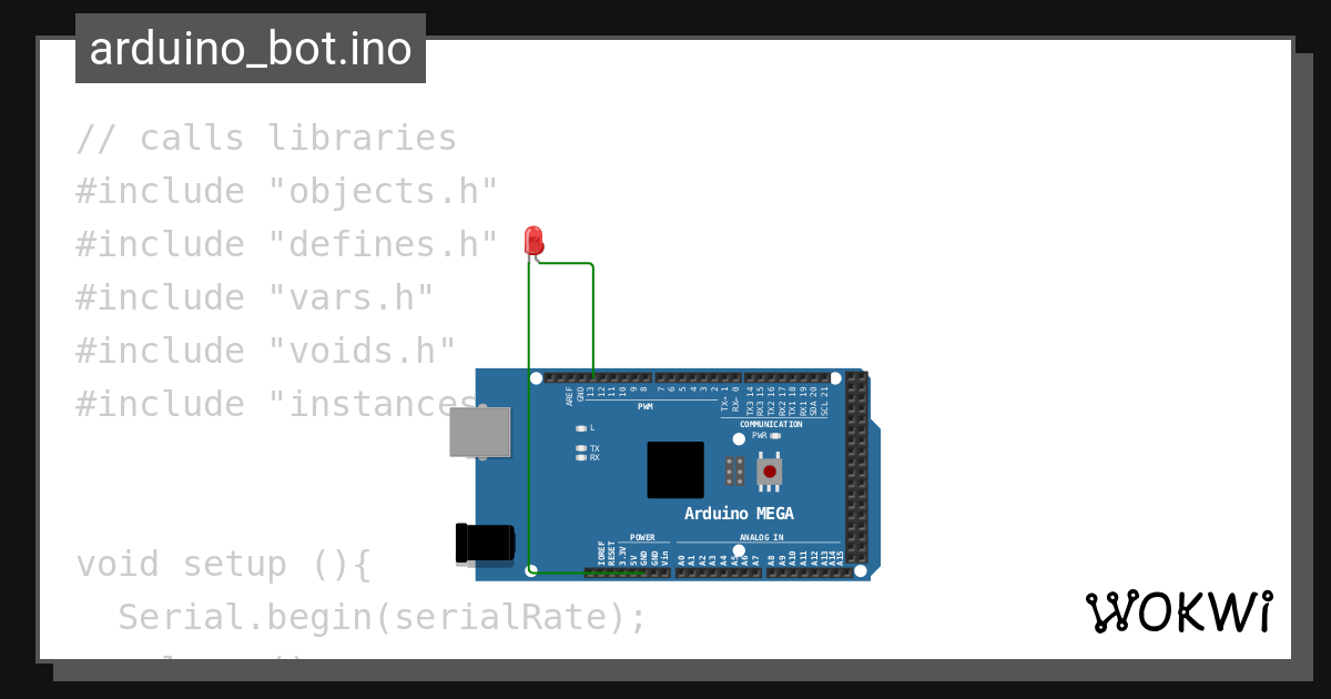 arduino_bot.ino - Wokwi ESP32, STM32, Arduino Simulator arduino_bot.ino - Wokwi ESP32, STM32, Arduino Simulator