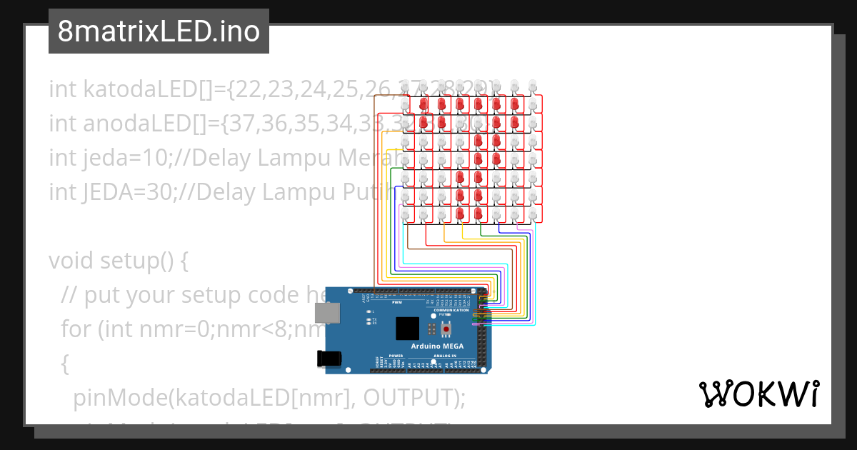 8matrixLED.ino - Wokwi ESP32, STM32, Arduino Simulator