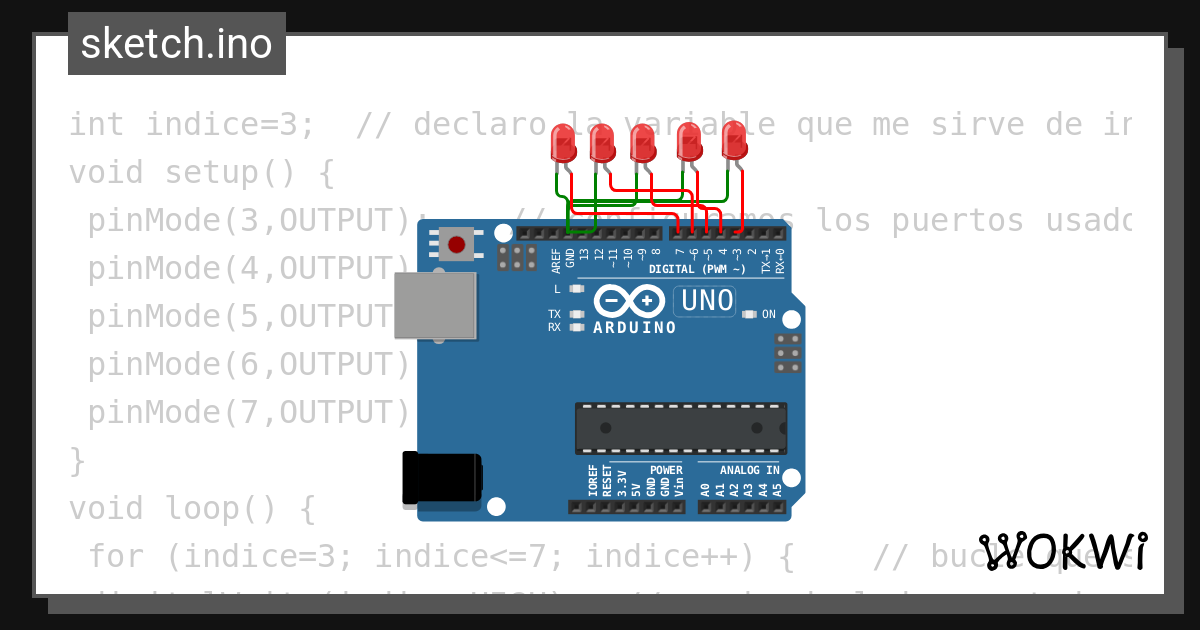 Ciclo For Wokwi Esp32 Stm32 Arduino Simulator 