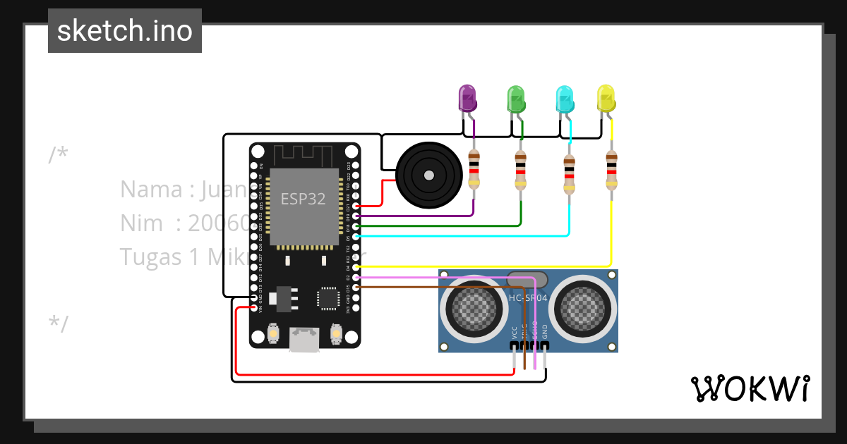 Tugas 1 - Wokwi ESP32, STM32, Arduino Simulator