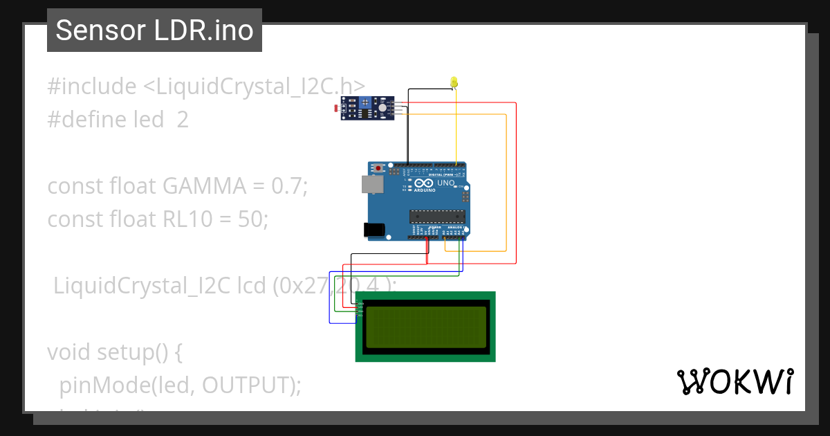 Sensor LDR.ino - Wokwi ESP32, STM32, Arduino Simulator