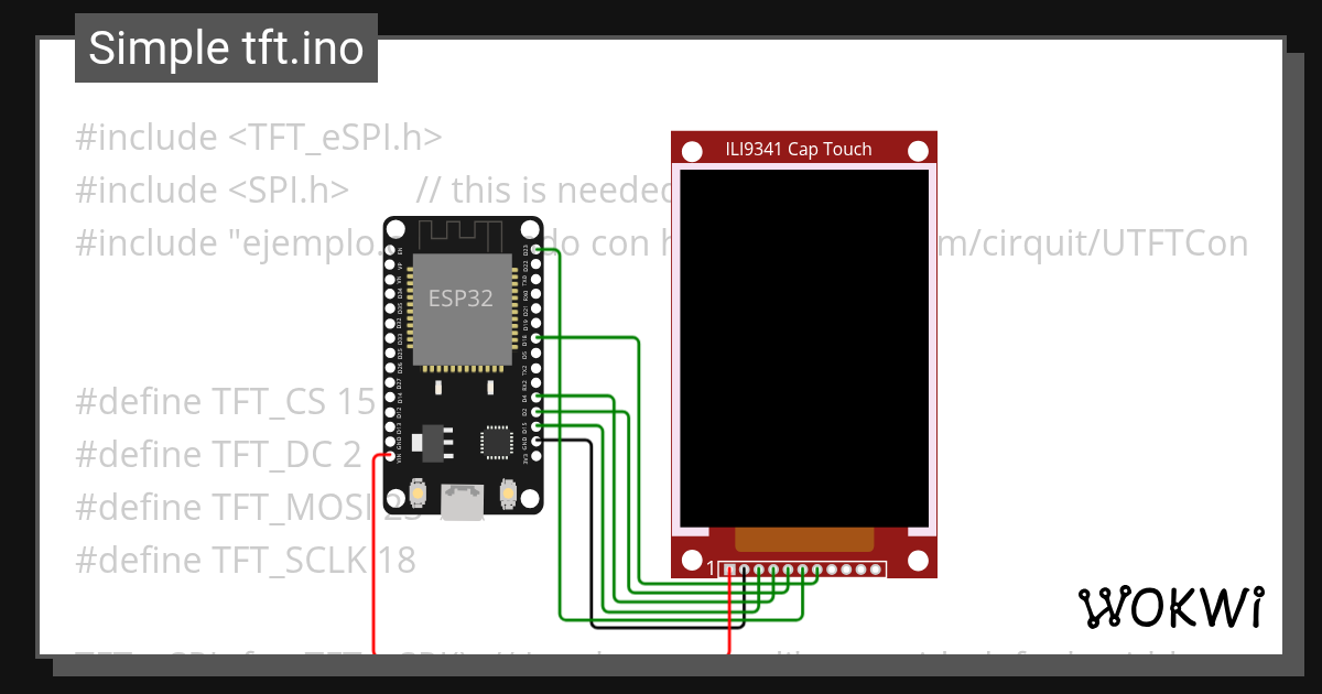 7-Simple TFT - Wokwi ESP32, STM32, Arduino Simulator