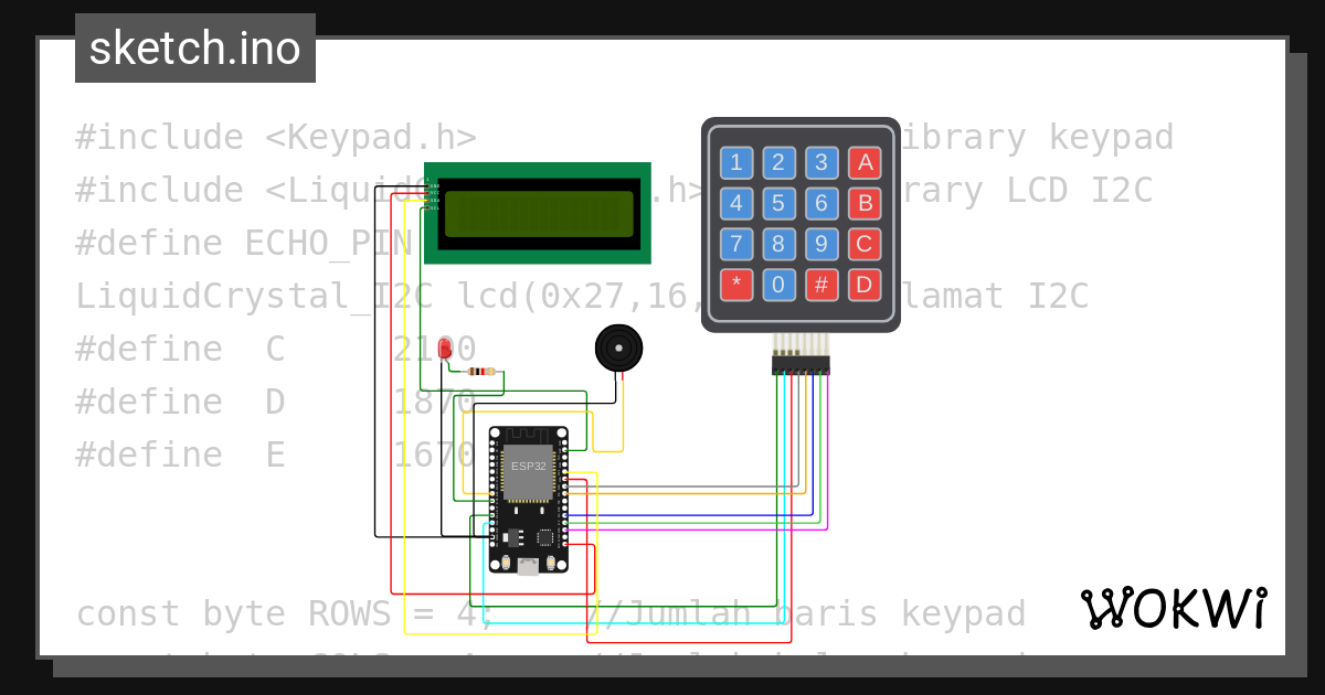 Dinda Zahra Rama Sabila Slide 27 Wokwi Esp32 Stm32 Arduino Simulator 2230