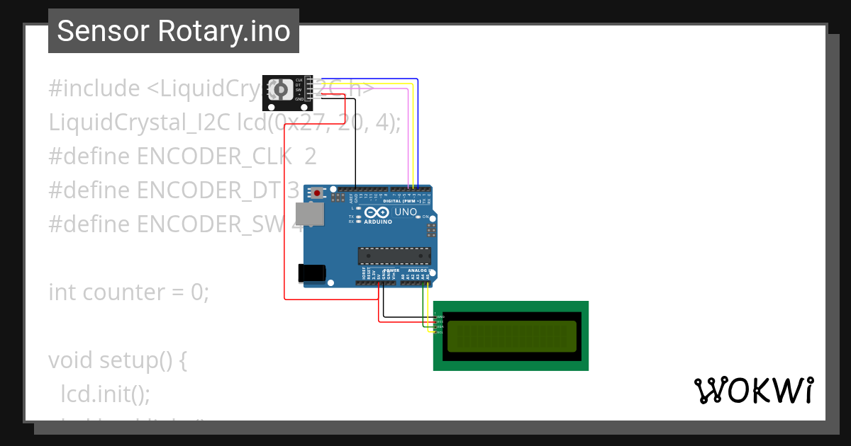 Sensor Rotary.ino - Wokwi ESP32, STM32, Arduino Simulator