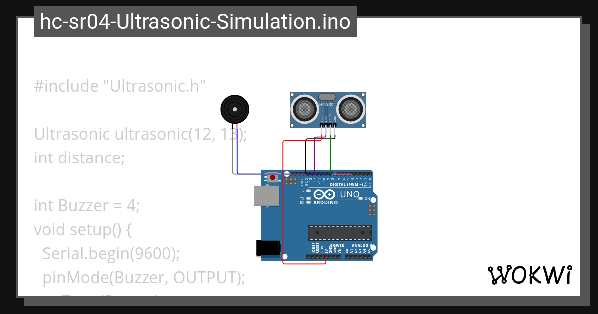 hc-sr04-Ultrasonic-Simulation.ino - Wokwi ESP32, STM32, Arduino Simulator