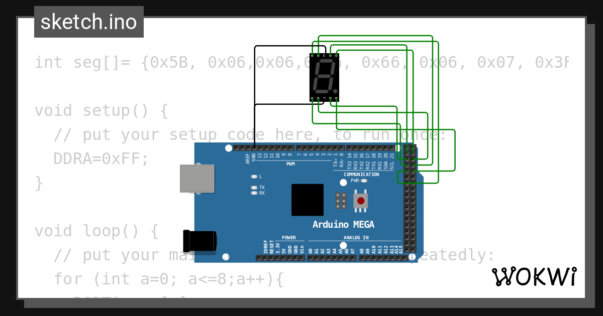 7segment Nim Wokwi Esp32 Stm32 Arduino Simulator