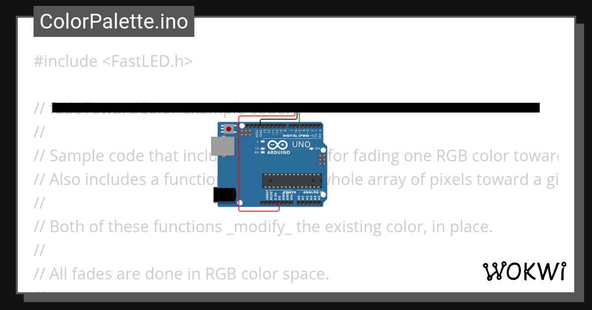 ColorPalette(fadeTowardColor).ino - Wokwi ESP32, STM32, Arduino Simulator