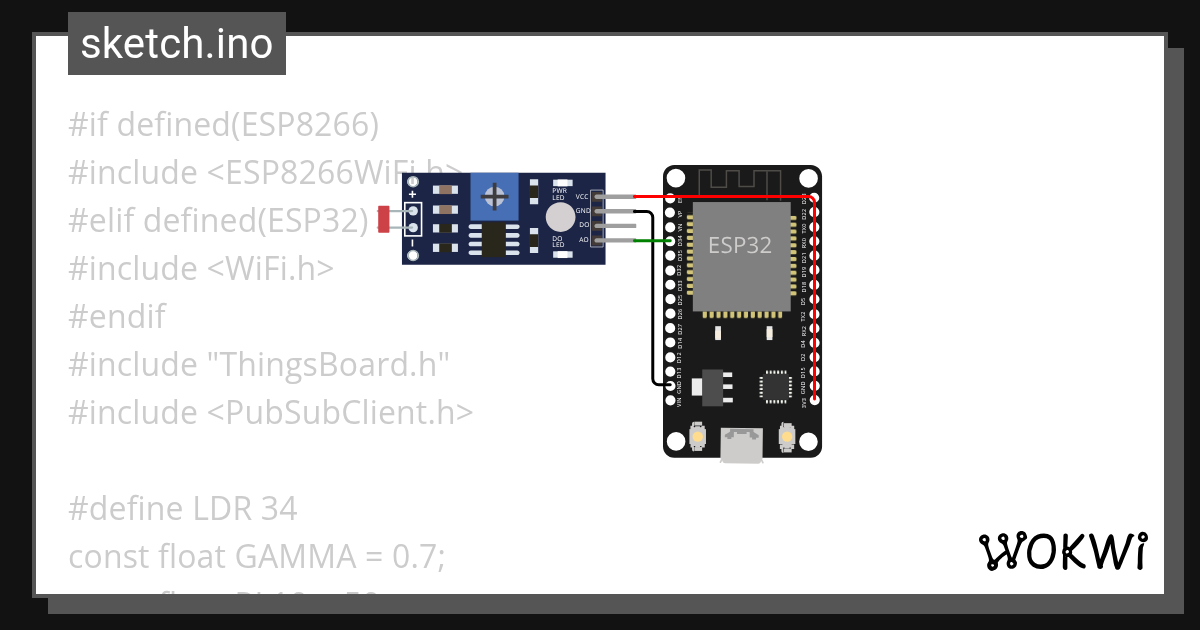Thingsboard Ldr Mqtt Wokwi Arduino And Esp32 Simulator