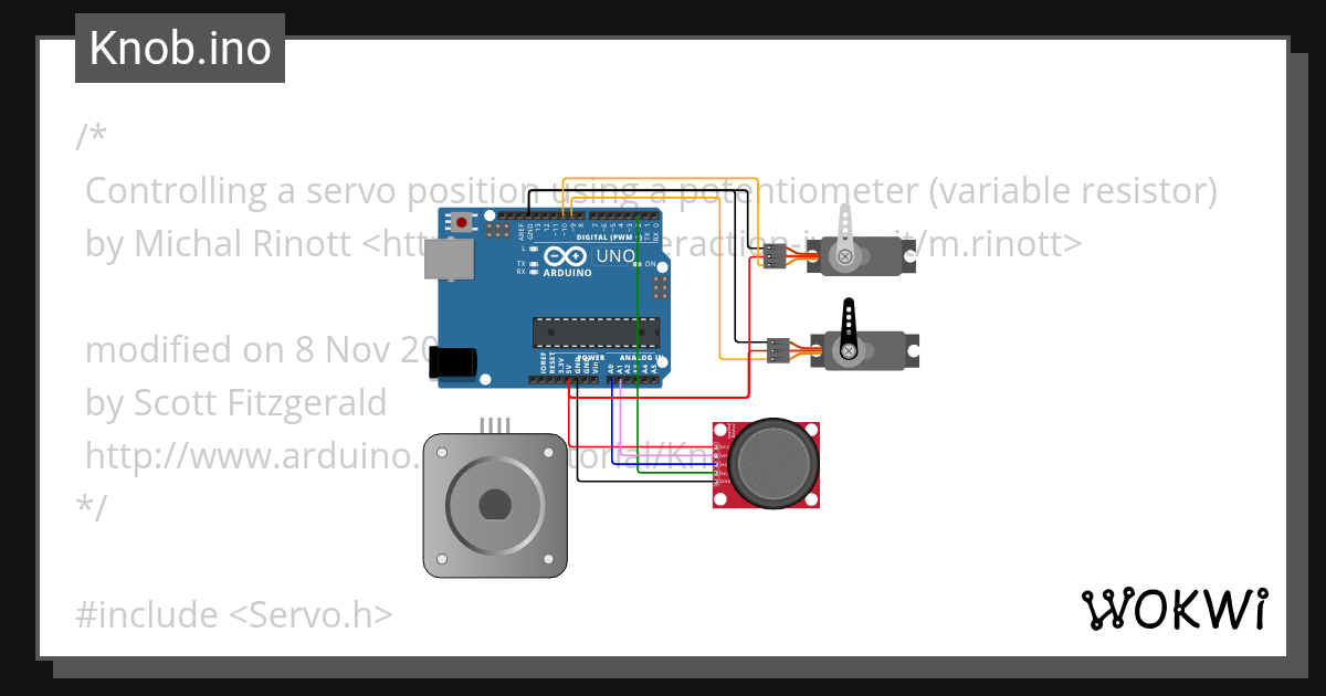 Knob.ino - Wokwi ESP32, STM32, Arduino Simulator