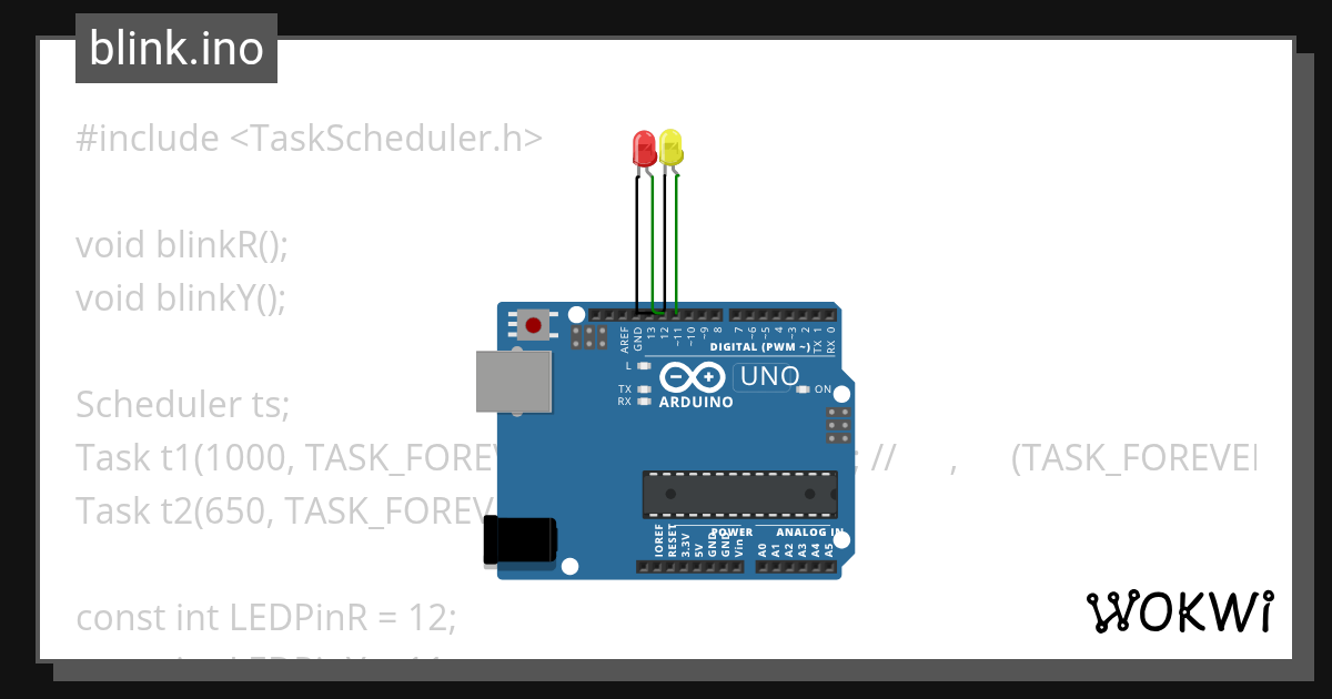 blink.ino - Wokwi ESP32, STM32, Arduino Simulator