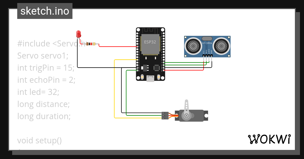 Servoled - Wokwi ESP32, STM32, Arduino Simulator