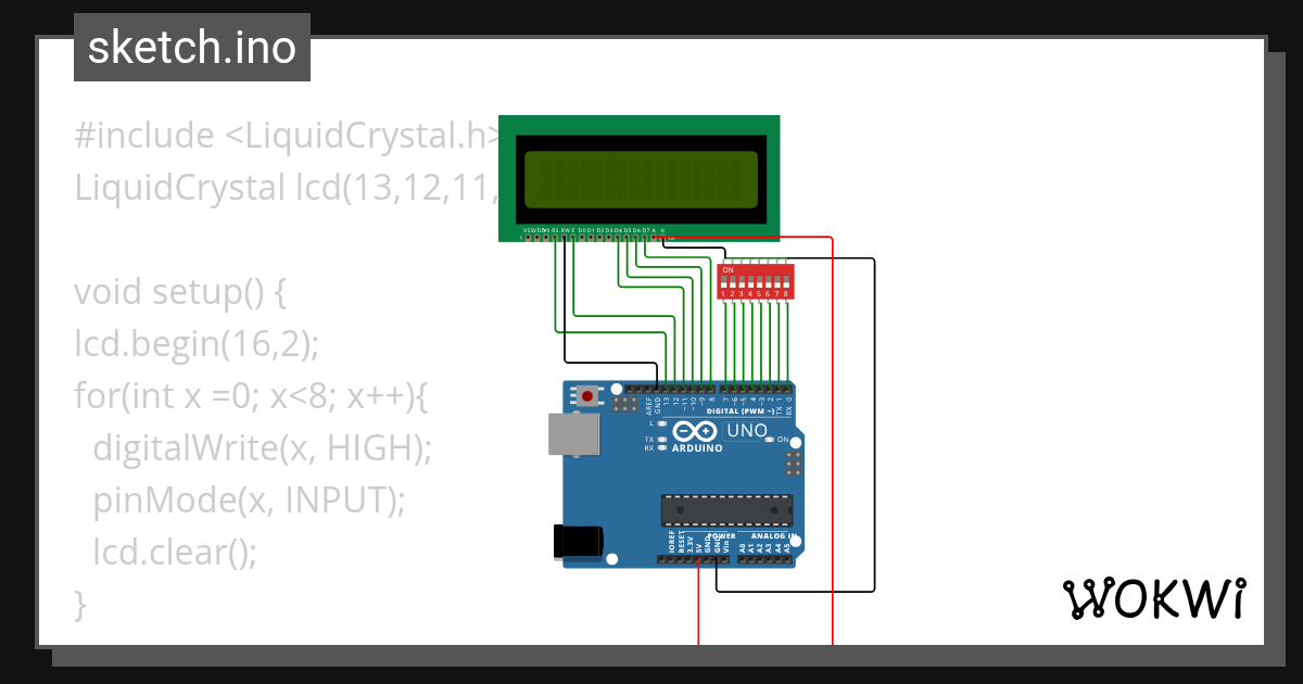 lcd+switch.ino - Wokwi ESP32, STM32, Arduino Simulator