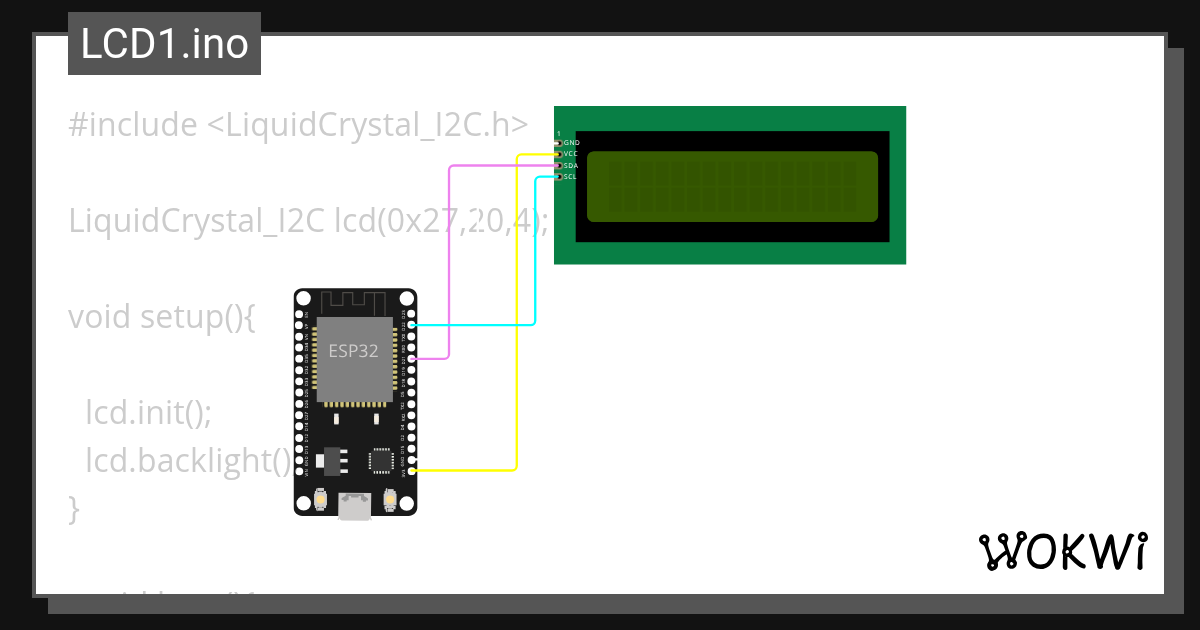 LCD1.ino - Wokwi Arduino and ESP32 Simulator