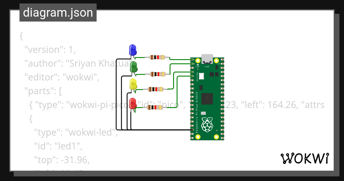 Rotating LED - Wokwi ESP32, STM32, Arduino Simulator