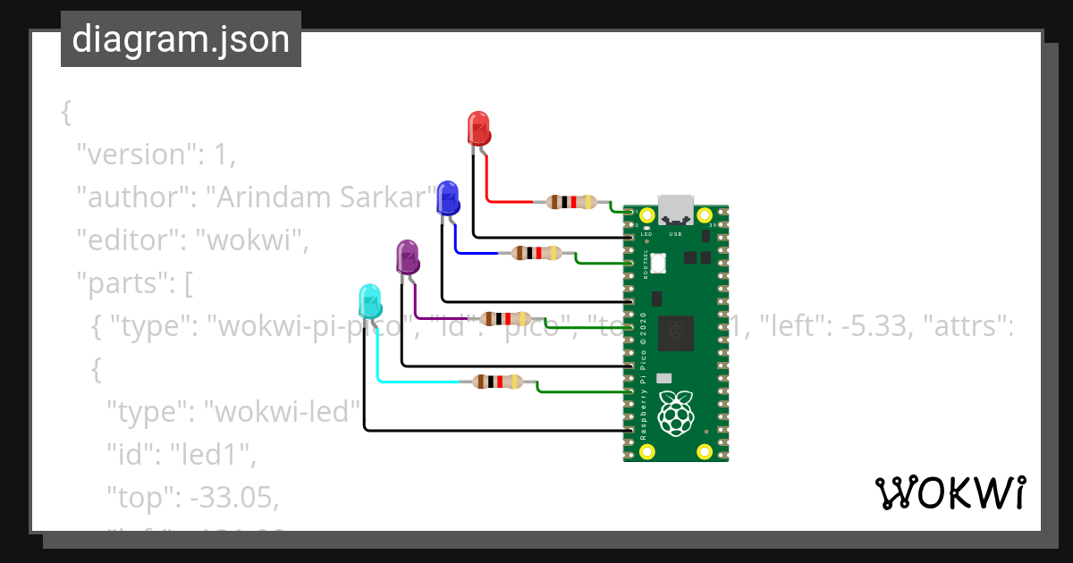 external led Version 02 copy - Wokwi ESP32, STM32, Arduino Simulator