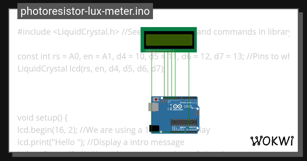 photoresistor-analog.ino copy - Wokwi ESP32, STM32, Arduino Simulator