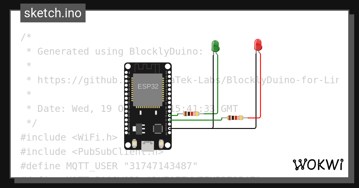 Mqtt Led Wokwi Esp32 Stm32 Arduino Simulator 2231