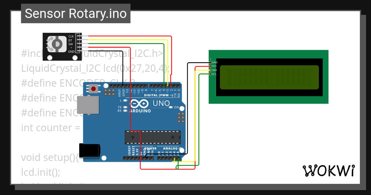 Sensor Rotary.ino - Wokwi ESP32, STM32, Arduino Simulator