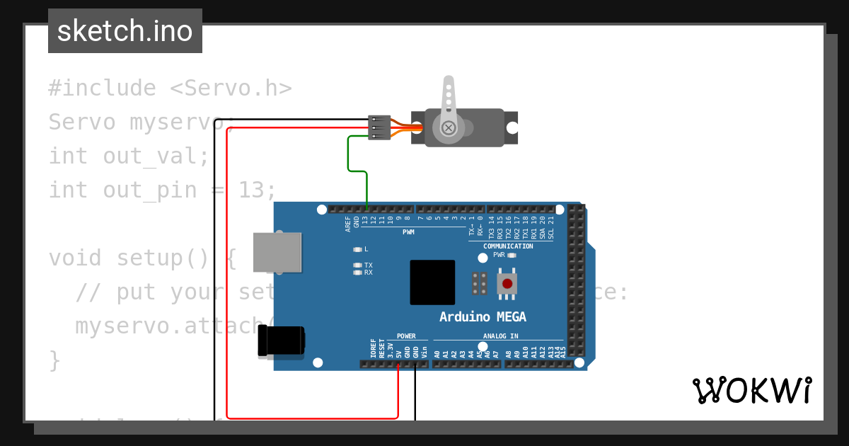 Servo With Variable Wokwi Esp32 Stm32 Arduino Simulator