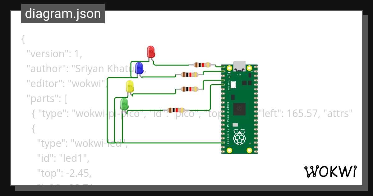 4 Bit counter - Wokwi ESP32, STM32, Arduino Simulator