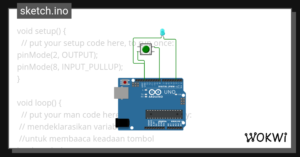 hidup mati 4 kali void kedip - Wokwi ESP32, STM32, Arduino Simulator