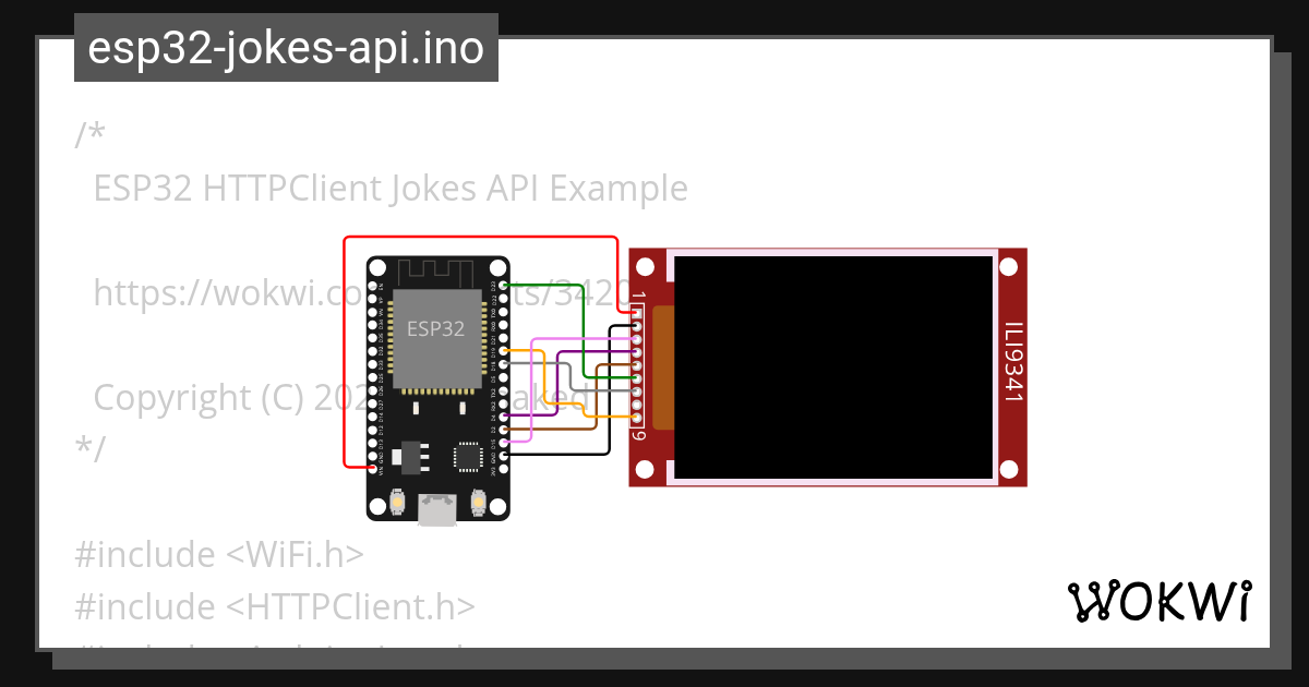 esp32 + api + display - Wokwi ESP32, STM32, Arduino Simulator
