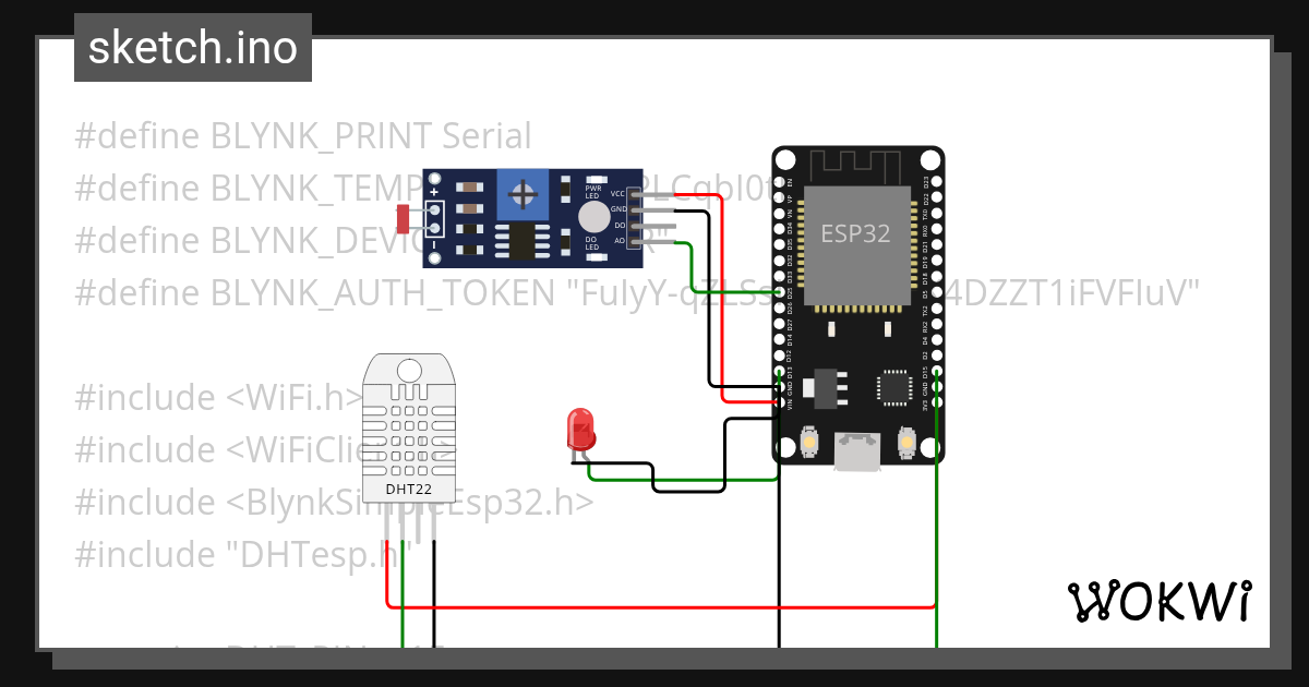 LDR+DHT22 IoT - Wokwi ESP32, STM32, Arduino Simulator
