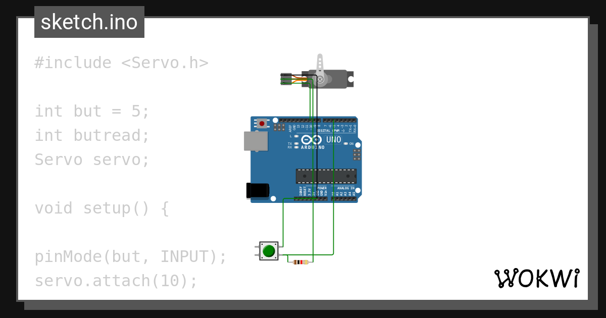 Door Opening With Button And Servo Wokwi Esp32 Stm32 Arduino Simulator 