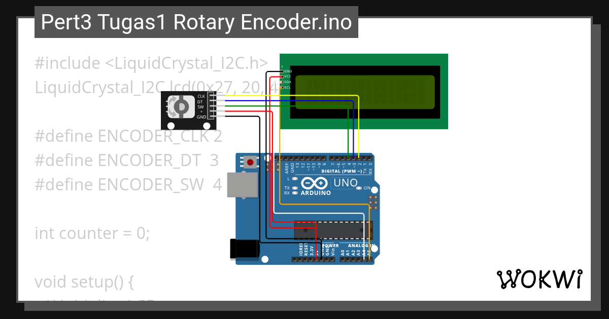 Pert3 Tugas1 Rotary Encoder.ino - Wokwi ESP32, STM32, Arduino Simulator