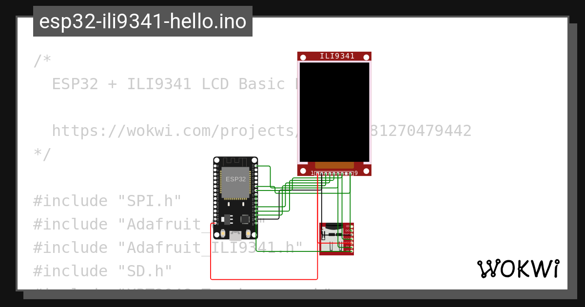 Esp32 Ili9341 O Copy Wokwi Esp32 Stm32 Arduino Simulator 5127