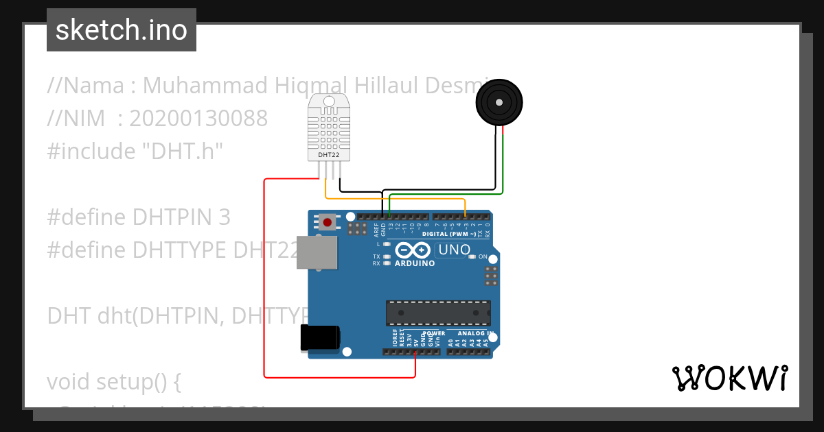 Muhammad Hiqmal H.D Tugas 4 - Wokwi ESP32, STM32, Arduino Simulator
