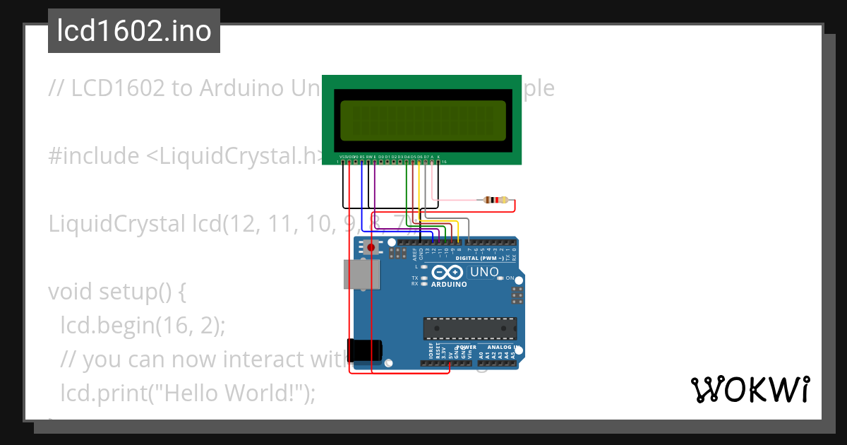 lcd1602.ino copy - Wokwi ESP32, STM32, Arduino Simulator lcd1602.ino copy - Wokwi ESP32, STM32, Arduino Simulator