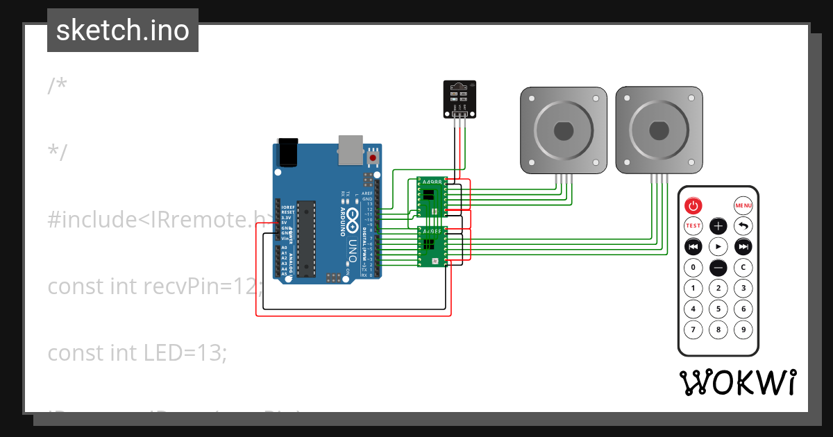 Stepper motor - Wokwi ESP32, STM32, Arduino Simulator