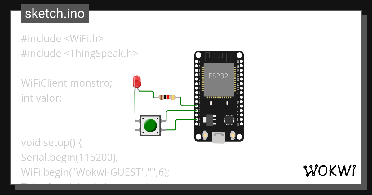 sketch.ino - Wokwi ESP32, STM32, Arduino Simulator