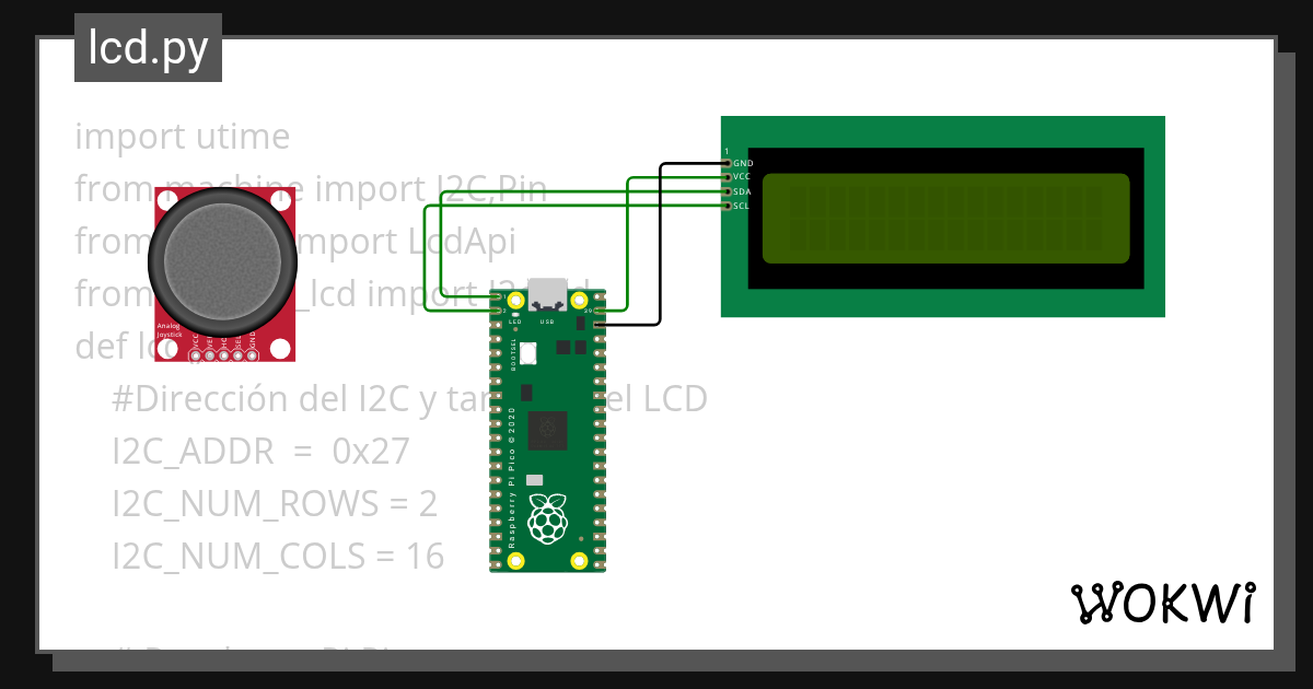 lcd.py - Wokwi ESP32, STM32, Arduino Simulator