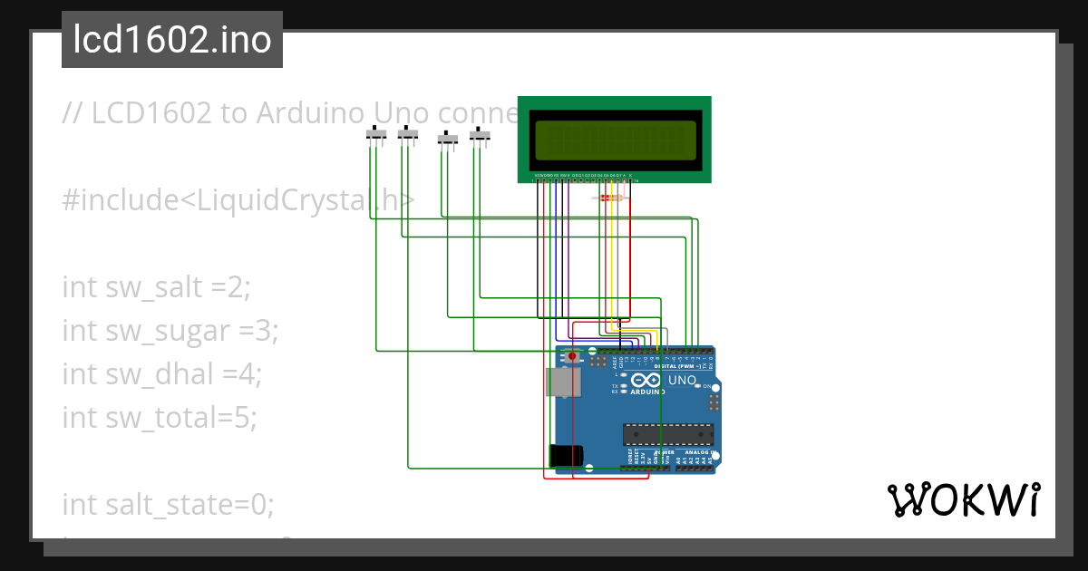 lcd1602.ino copy - Wokwi ESP32, STM32, Arduino Simulator