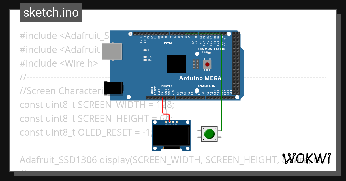 Menu display - Wokwi ESP32, STM32, Arduino Simulator