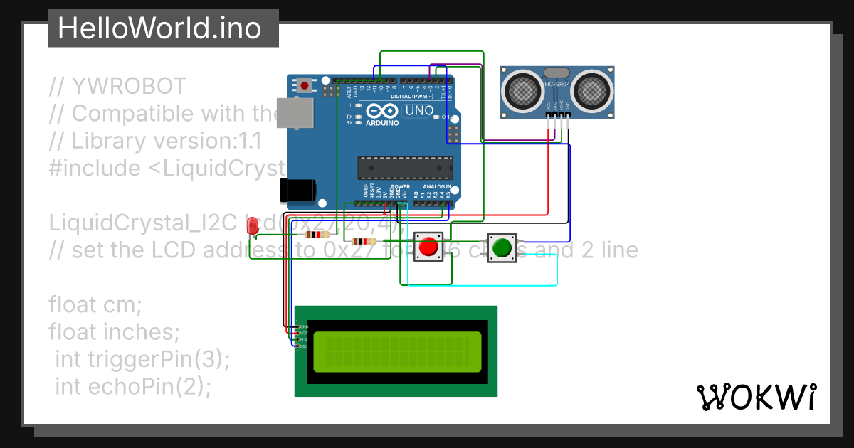 A Virtual Tape Measure - Wokwi ESP32, STM32, Arduino Simulator