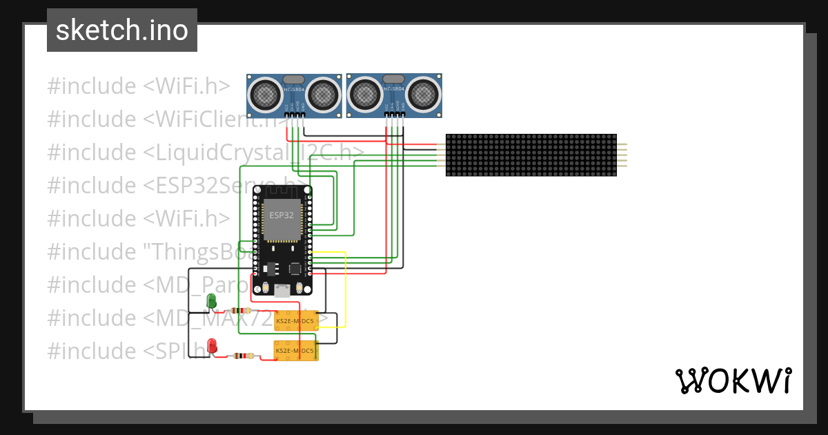 U&G DOT Matrix - Wokwi ESP32, STM32, Arduino Simulator