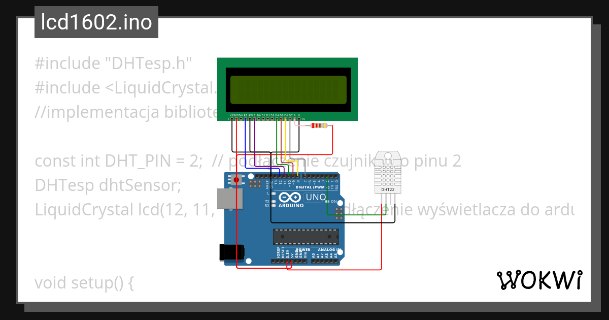 lcd1602.ino - Wokwi ESP32, STM32, Arduino Simulator