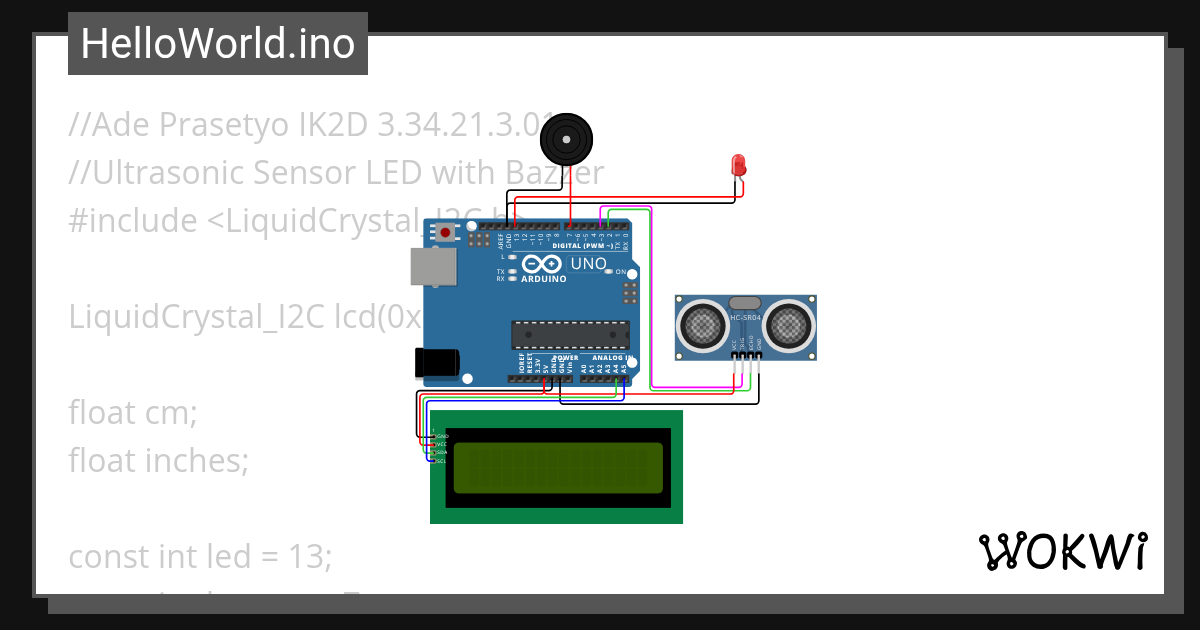 A Virtual Tape Measure - Wokwi ESP32, STM32, Arduino Simulator