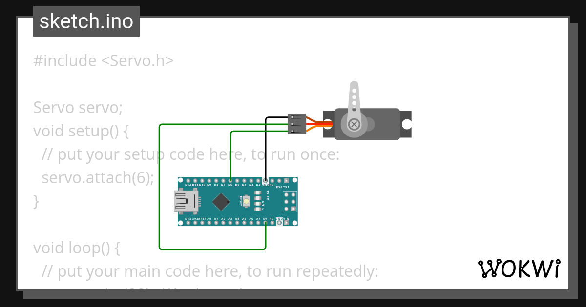 Servo Wokwi Esp32 Stm32 Arduino Simulator